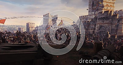 Val van Constantinopel stock footage. Video of museum - 72940942