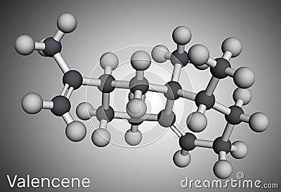 Valencene Molecule. It Is Carbobicyclic Compound, Sesquiterpene, Aroma ...