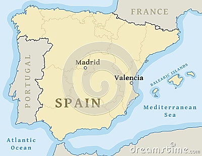 Valencia Map Location Vector Illustration | CartoonDealer.com #185005056