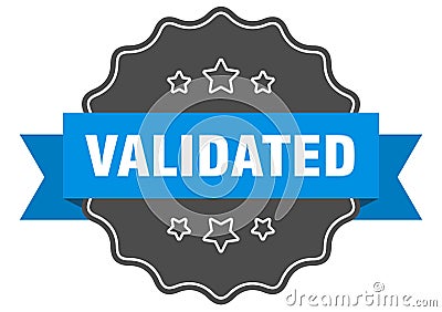Validated Label. Validated Isolated Seal. Sticker. Sign Cartoon Vector ...