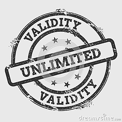 Validity Unlimited Rubber Stamp Isolated On White. Vector Illustration ...