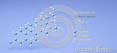 Vamorolone Molecule, Molecular Structures, Synthetic Steroid, 3d Model ...