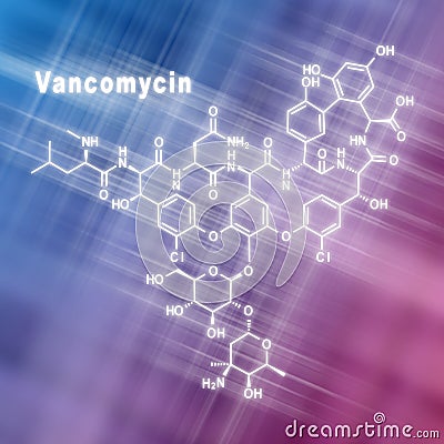 Vancomycin Molecule, Antibiotic, Chemical Structure Stock Photo ...