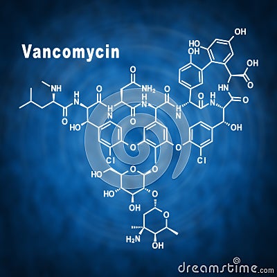 Vancomycin Molecule, Antibiotic, Chemical Structure Royalty-Free Stock ...