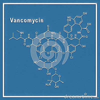 Vancomycin Molecule, Antibiotic, Chemical Structure Royalty-Free Stock ...