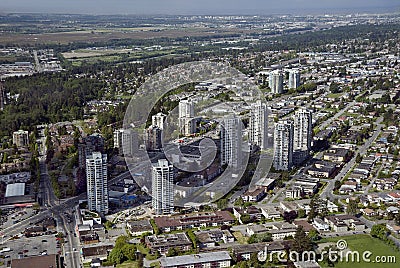 Vancouver Aerial - Burnaby And New Westminster Stock Images - Image ...