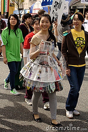 Vancouver Earth Day Parade, Eco Fashion Editorial Photo | CartoonDealer ...