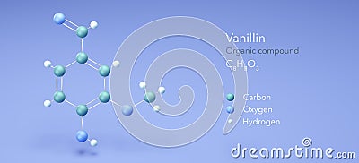 Vanillin, Organic Compound, Molecular Structures, 3d Model, Structural ...