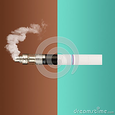 The Vape And Cigarettes. Collage Royalty-Free Stock Image ...