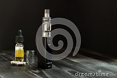 Vape Or E-cigarette. Vaping Set On The Table. Stock Photo - Image: 81017426