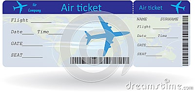 Variante Des Flugtickets Vektor Abbildung - Bild: 39553521