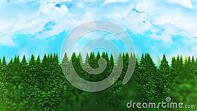 Forest Landscape Graphic, Abstract Nature Background, Loop Animation ...