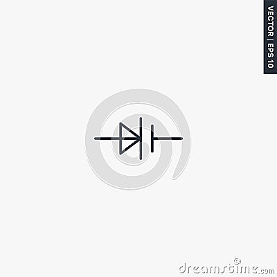 Varicap, Linear Style Sign For Mobile Concept And Web Design Vector ...