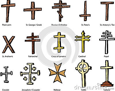 Various Christian Crucifix Designs Royalty Free Stock Photography ...