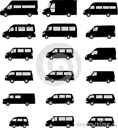 Van Silhouettes Vector Illustration | CartoonDealer.com #29911848