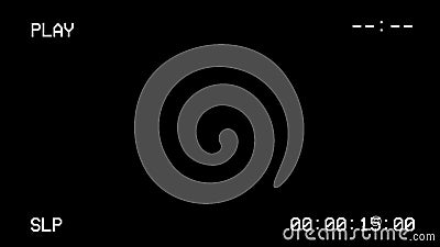 VCR VHS Recording Screen stock video. Video of tracking - 126262859