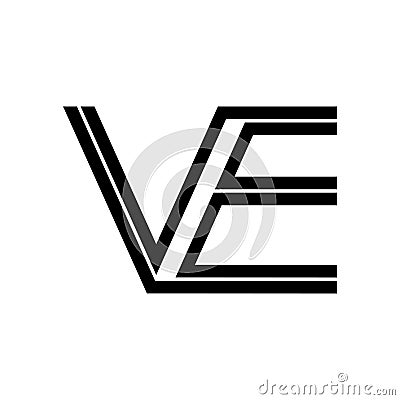 VE Letter Logo Vector Royalty-Free Illustration | CartoonDealer.com ...