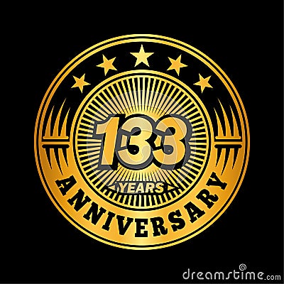 133 Years Anniversary Celebration. 133rd Anniversary Logo Design ...