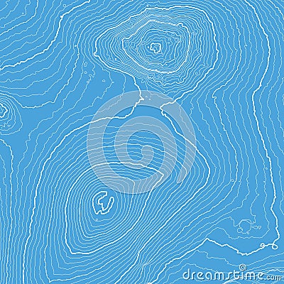 Vector Abstract Blue Earth Relief Map. Generated Conceptual Elevation ...