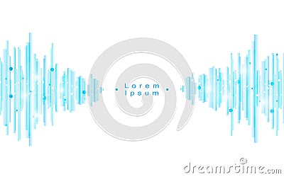 Vector Abstract Blue Rectangle Pattern Wave Concept Background ...