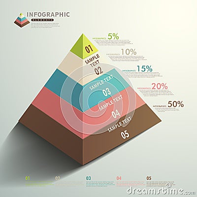 Vector Abstract 3d Pyramid Type Infographics Stock Photography - Image ...