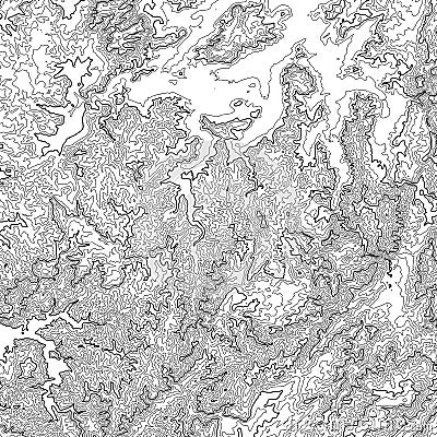 Vector Abstract Grayscale Earth Relief Map. Generated Conceptual ...
