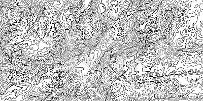 Vector Abstract Grayscale Earth Relief Map. Generated Conceptual ...