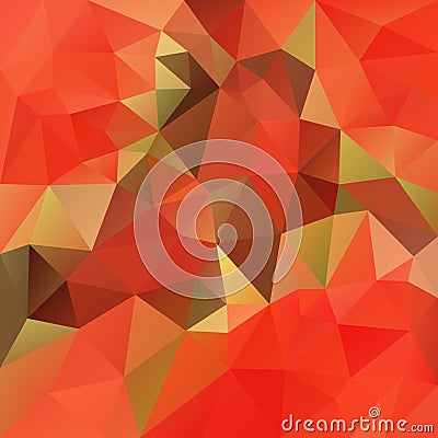 Vector Irregular Polygonal Square Background - Triangle Low Poly Pattern - Vibrant Strawberry ...