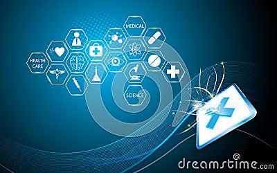 Vector Abstract Medical And Technology Concept Background Stock Vector ...