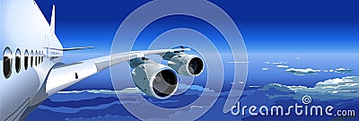 Vector Airbus A-380 In The Sky Stock Photos - Image: 8663563