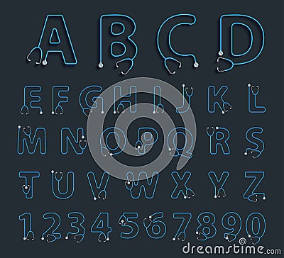 Stethoscope Letters Stock Illustrations – 153 Stethoscope Letters Stock ...