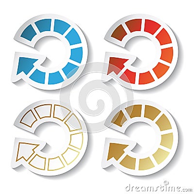 Rotating Arrows Set. Vector Illustration Stock Vector - Illustration of ...
