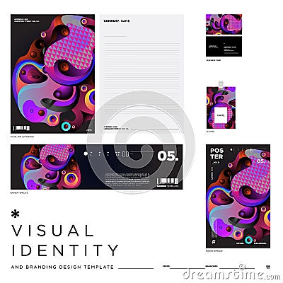Vector Background Illustration Visual Identity Brand Template. Colorful ...