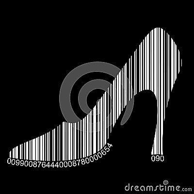 Vector Barcode Symbol Of Shoe | CartoonDealer.com #280240341