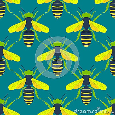 Vector Bee Background | CartoonDealer.com #83105039