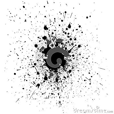 Vector Black Color Splatter Background. Illustration Stock Vector ...