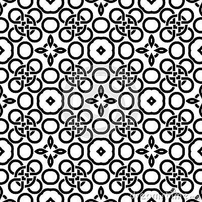 Vector Black and White Seamless Pattern Design Stock Vector ...