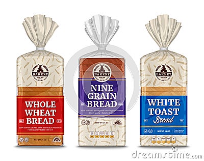 Vector Bread Packaging Design | CartoonDealer.com #253670722