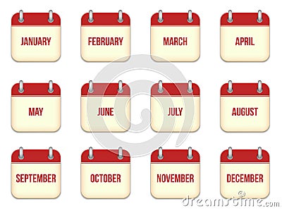 Banner for Months of the Year Stock Vector - Illustration of holiday ...