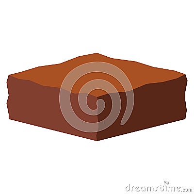 Cartoon Brownie Isolated On White Background Royalty-Free Stock Image ...