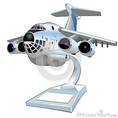 Vector Cartoon Cargo Airplane | CartoonDealer.com #38314975