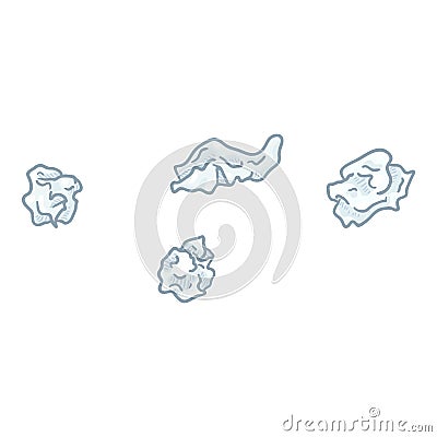 Vector Cartoon Crumpled Paper | CartoonDealer.com #177337122