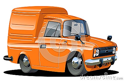 Vector Cartoon Delivery Van Stock Image - Image: 22064391