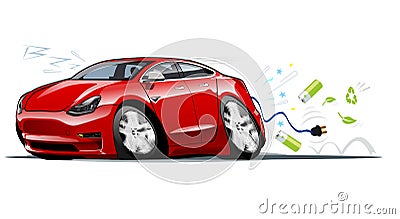 Cartoon Electric Car | CartoonDealer.com #108462177