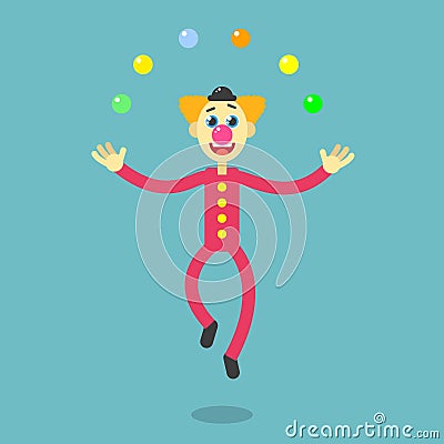 Vector Cartoon Illustration Of A Dancing Clown | CartoonDealer.com ...