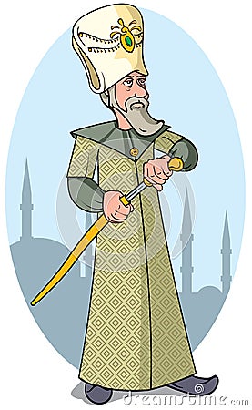 Sultan Magnificient Cartoon Vector | CartoonDealer.com #206156649
