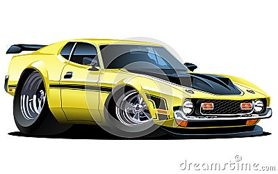 Vector Cartoon Muscle Car Royalty Free Stock Photography - Image: 22060417