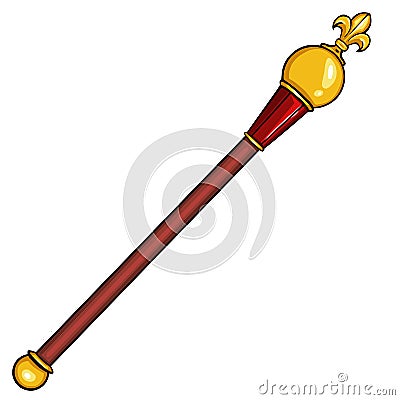 Vector Cartoon Royal Scepter | CartoonDealer.com #77411612