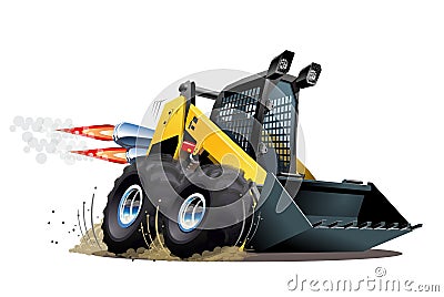 Vector Cartoon Skid Steer Stock Vector - Image: 43636041
