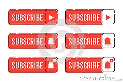 Vector Cartoon Subscribe Button Icon In Comic Style. Subscribe Sign ...